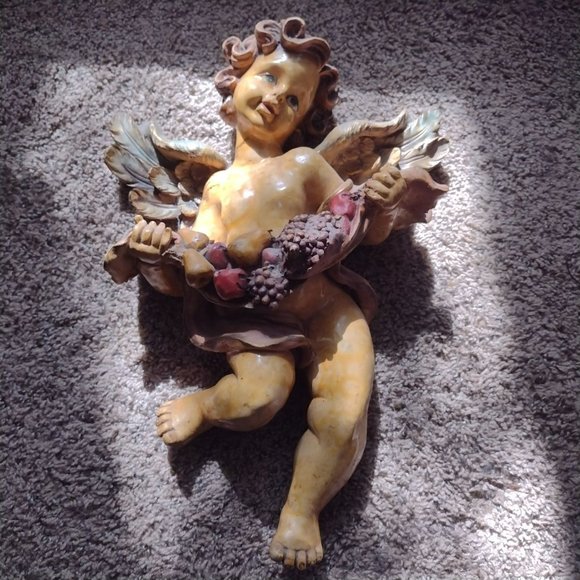 Unknown | Art | Gothic Cherub Angel Wings Vintage Large Unique Church ...